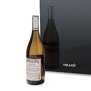 NewAir Shadow-T Series 18 Bottle Thermoelectric Wine Fridge, Dual Temperature Zones, Countertop Wine Refrigerator, Mirrored Compact Wine Cellar, Double-Layer Glass Door Cooler, Vibration-Free