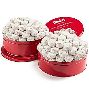 David's Cookies Gourmet Butter Pecan Meltaway with Crunchy Pecans and Powdered Sugar, All-Natural Ingredients, Kosher, Ideal Present for Special Occasions, 32 Fl Oz, Pack of 2