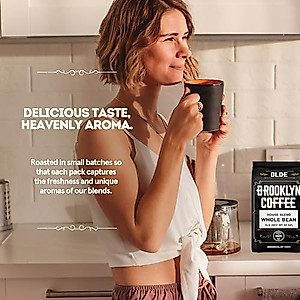 BROOKLYN COFFEE Whole Bean, House Blend Medium Roast (5lb) Balanced, Breakfast, Classic - Fresh Bulk Coffee Beans Roasted Weekly in NYC