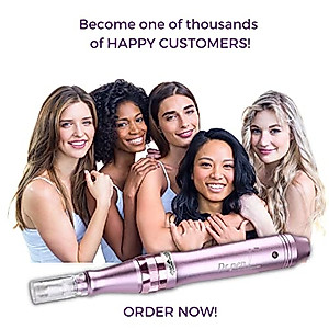 Dr. Pen Ultima M7 Professional Kit - Authentic Multi-function Wireless Derma Beauty Pen - Trusty Skin Care Tool Kit - 12pins (0.25mm) х2 + 36pins (0.25mm) х2 + Round Nano (0.25mm) x2 Cartridges