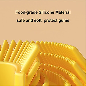 TANCOLA U Shaped Toothbrush Kids Sonic Automatic Brush Toddler Electric Toothbrush Whole Mouth Automatic Soft Ultrasonic TeethBrushes Rechargeable for Children Age 2-7 Years Old (Yellow)