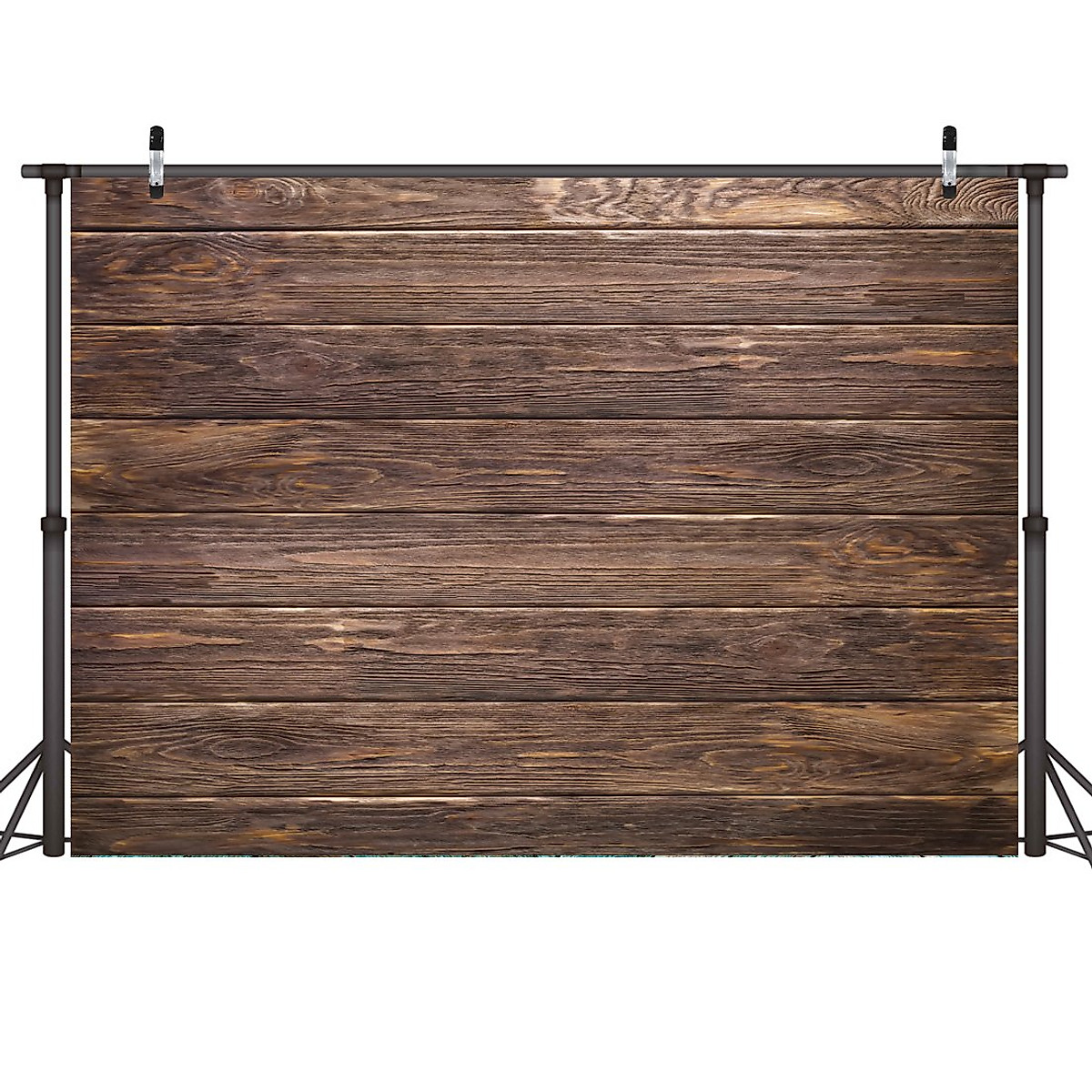 LYWYGG 10x8ft Thin Vinyl Brown Wood Backdrop Photographers Retro Wood Wall Background Cloth Seamless CP-19-1008