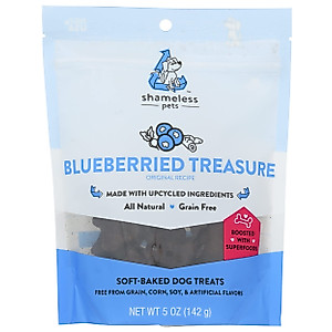 Shameless Pets, Dog Treats Blueberried Treasure, 5 Ounce
