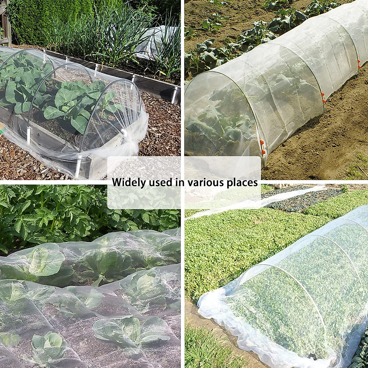 Dafoecheer Garden Netting, Plant Covers 6.5 x 10Ft Ultra Fine Mesh Netting for Plants Vegetable Fruits Flowers Crops Birds Animals Barrier Protection Net