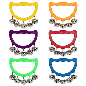 MUSCELL Jingle Bells, 24 Pcs Christmas Hand Bells Jingle Bells, Brightly Colored Musical Instruments Jingle Bells Gift for Children Party, Classroom and Show, for 3+Years Old