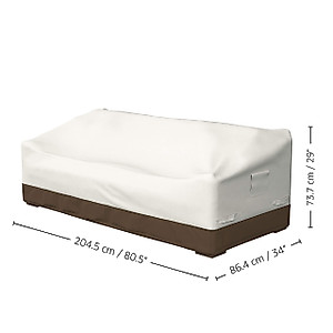 Amazon Basics Griffen 3-Seater Sofa Outdoor Patio Furniture Cover & Coffee Table Patio Cover