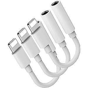 Belcompany 3 Pack Lightning to 3.5 mm Headphone Jack Adapter iPhone Headphones Adapter,MFi Certified iPhone Audio Dongle Cable Earphones Headphones Converter for iPhone iPad iPod