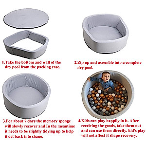 LANGXUN Pit Ball Kiddie Dry Pools, Kids Ball Pit Playpen for Baby Kids Children, Ball Pits Accessories, Baby Toddler Ball Pit, Indoor Playpen, Birthday for Baby Toddler Kids