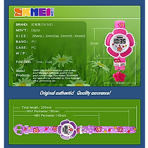 Kids Watch Girl Flower Shape Watch Novelty Cartoon Digital Watch 1144 (pink1)