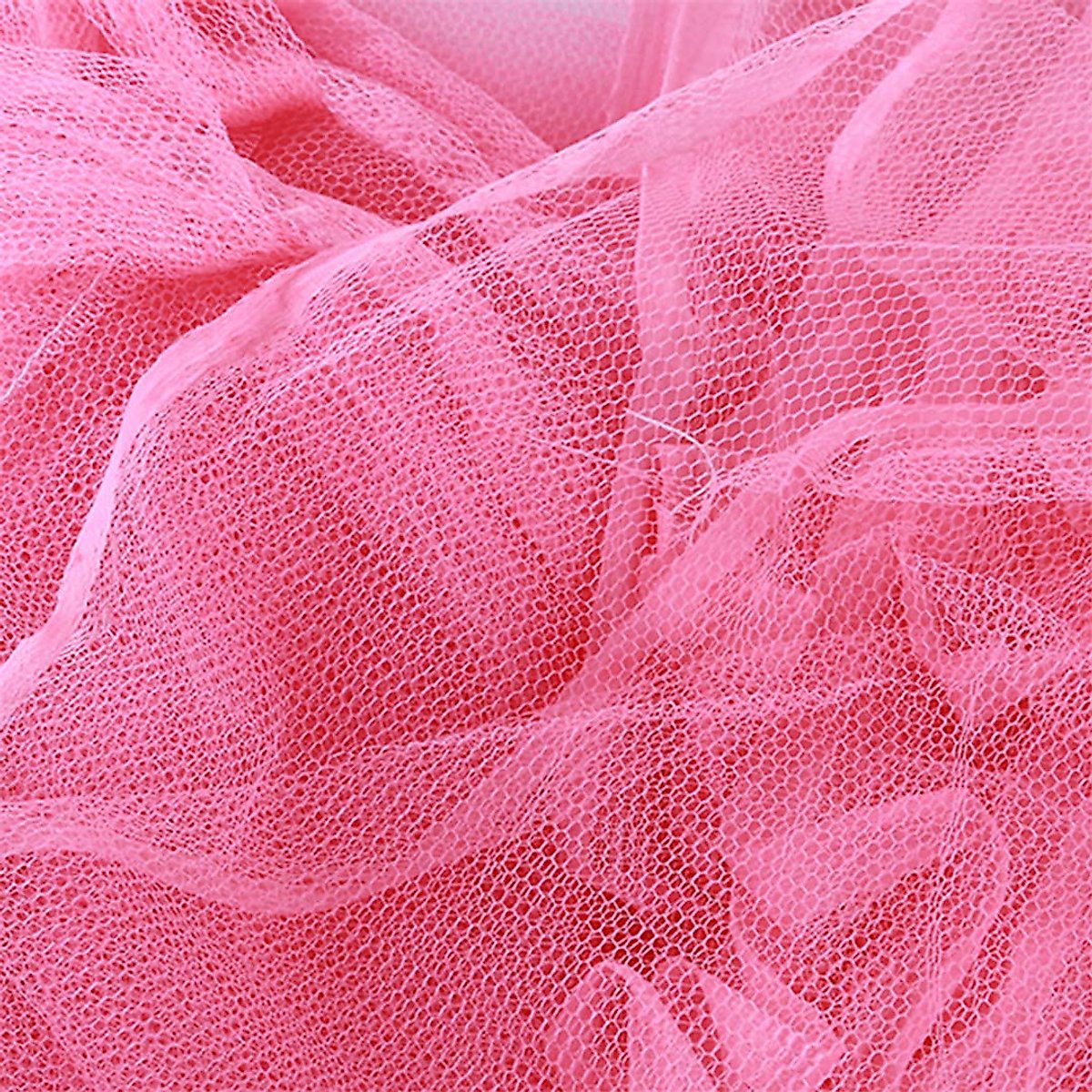 Winwinfly Mosquito Net 200 * 150 * 165cm Pink Mesh Mosquito Netting for Four-Poster Bed Rectangular Mosquito Net Protect Against Insects and Mosquitos