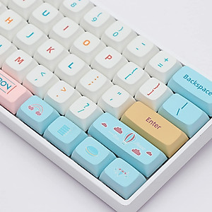 EPOMAKER SK61 61 Keys Hot Swappable Mechanical Keyboard with RGB Backlit, NKRO, IP6X Waterproof, Type-C Cable for Win/Mac/Gaming (Gateron Optical Brown, Macaron)
