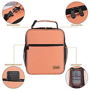 CCidea Lunch Box for Men Women Adults, Portable Insulated Lunch Bag for Office Work Picnic, Reusable Small Bento Lunch Box (Inulin)