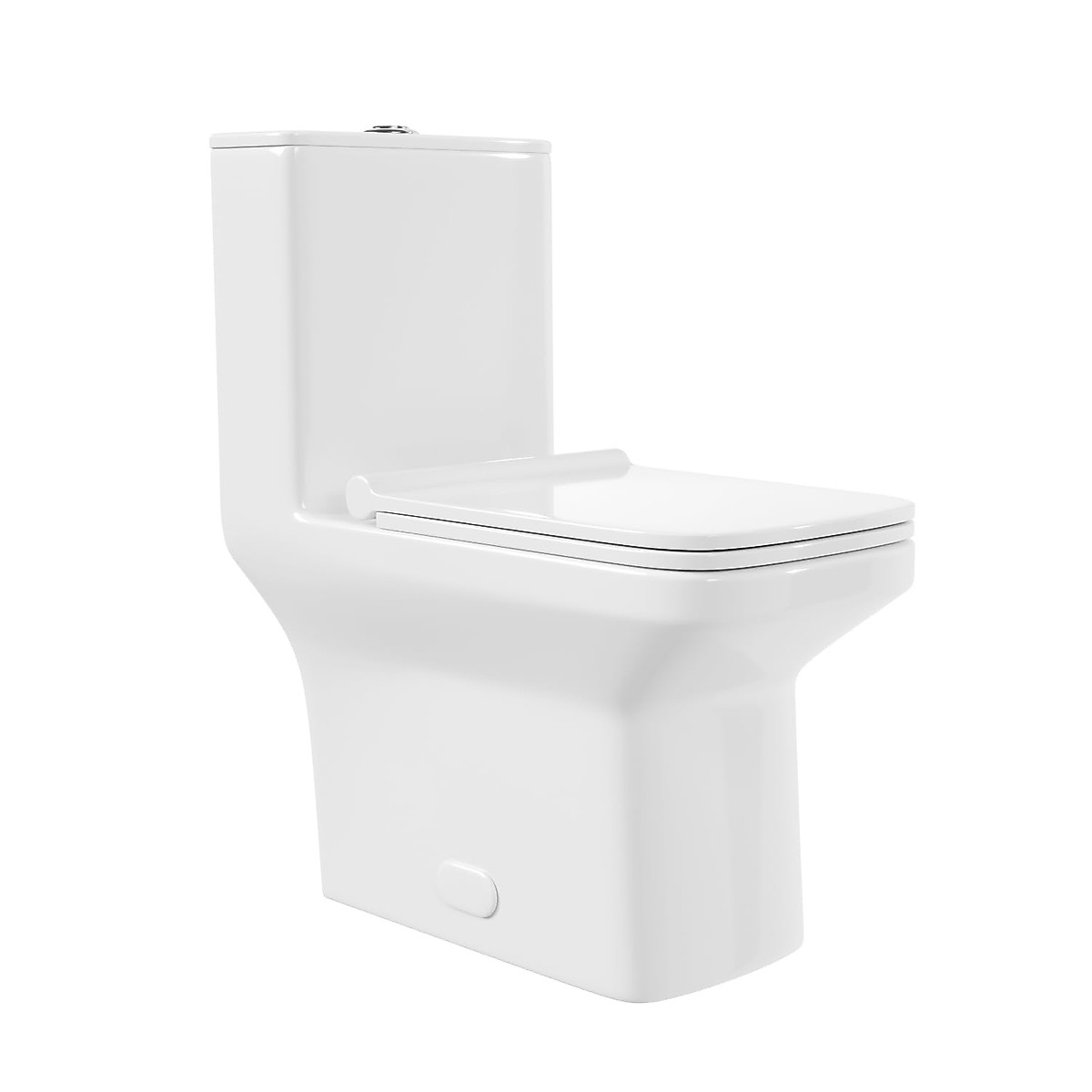 One Piece Toilet, DeerValley DV-1F0071 Modern Elongated Toilet Power Dual Flush 1.1/1.6 GPF Toilet for Bathroom 12" Rough in Rectangular Bowl, 1000g MaP