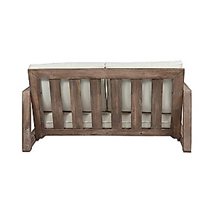 Christopher Knight Home Randy Outdoor Acacia Wood Loveseat Set with Coffee Table, Brown and Beige