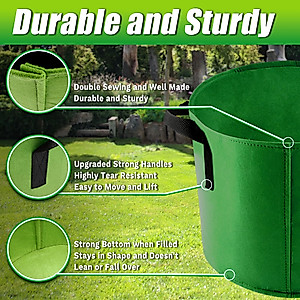 Sinimaka 5 Gallon Grow Bags, 7 Pack Colorful Fabric Plant Pots with Handles for Garden and Outdoor Planting