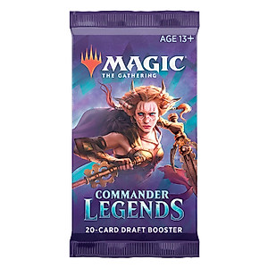 Magic The Gathering Commander Legends Booster Pack - 2 Legends - Total 20 MTG Cards (1 Draft Booster)
