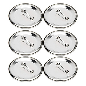 Blank Button Making Supplies, Round Badge Button Parts, Metal Button Pin Badge Kit for Button Maker Machine, DIY Crafts