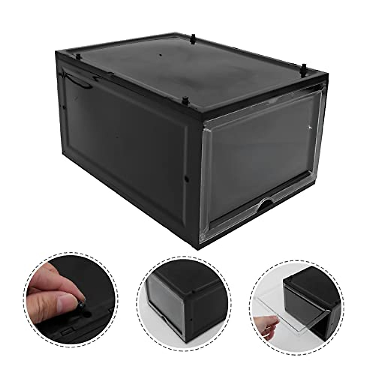Alipis Box basketball shoe cabinet shoe storage containers Shoes Storage container shoe storage bins Shoe drawer clear shoe organizer shoe display case sneaker cases sneakers pp bracket