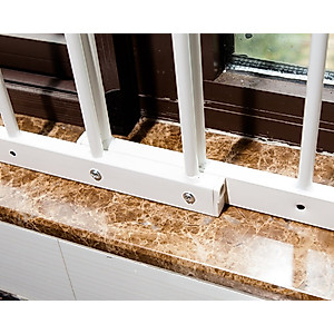 Window Guards for Children, Adjustable Wide Child Safety Window Guard Prevents Accidental Falls, Home Security Childproof Interior Bar Guard for Windows Wide 36.22" - 61.41"(2 Panels)