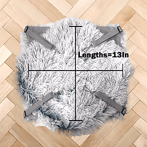 FULUE Ferret Rat Plush Hammock, Ferret Soft Bed Hammock Sugar Glide Cage Accessories for Ferret Rat Guinea Pig Chinchilla Squirrel Toy for Cage 13inch (Grey)