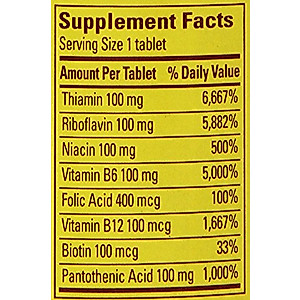 Nature Made Time-Release Balanced B-100, 60 Tablets (Pack of 2)