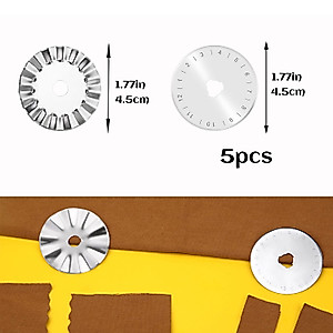 45 mm Rotary Cutter Set with Storage Bag, A4 Self Healing Cutting Mat, Acrylic Ruler, 7 Pcs Replacement Blades, Sewing Pins, Craft Knife Set and Craft Clips, Ideal for Sewing, Crafting, Patchworking