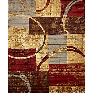 Rugs.com Cafe Collection Rug – 8' x 10' Multi Medium Rug Perfect for Living Rooms, Large Dining Rooms, Open Floorplans