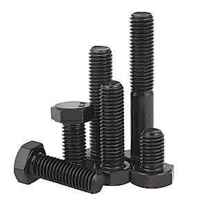 M12 / 12mm Hex Head Bolts Hexagon Screws High Tensile 12.9 Grade Steel Hex Tap Bolts (2Pcs, M12 x 35mm (Full-Thread))