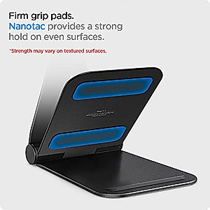 Spigen Mag Fit S Designed for MagSafe Charger Stand Aluminum Adjustable Phone Stand Compatible with iPhone 15/14/13/12 Series, AirPod Pro, AirPod Pro 2, AirPod 3 Charging Stand - Black