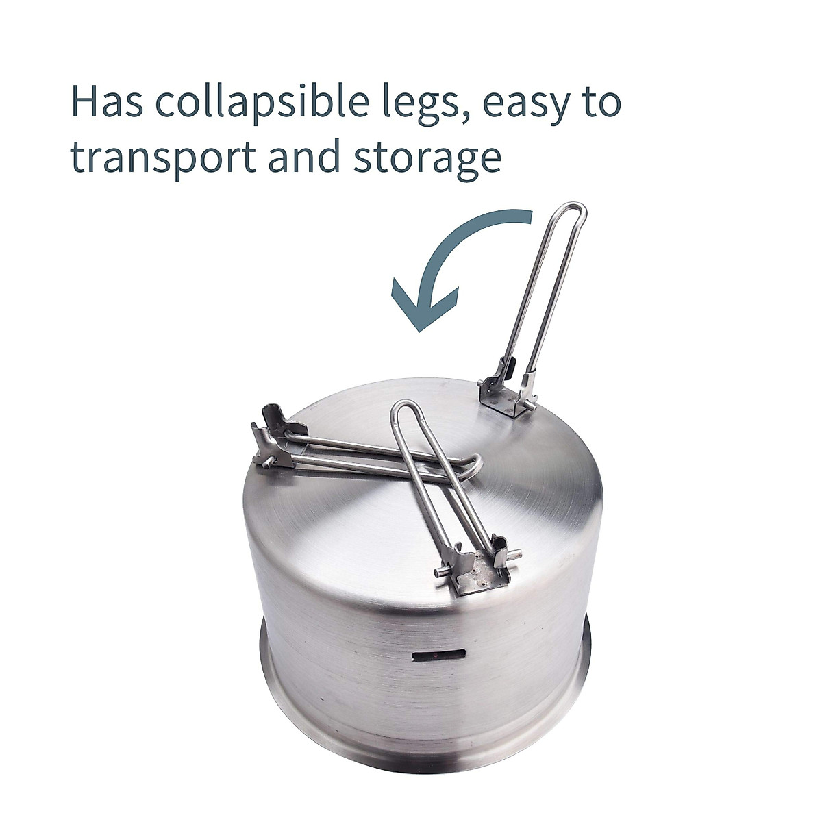 ARC USA BQ2026, Easy Carry Stainless Steel Camping Stove Backing Stove Portable Wood Burning Stoves for Picnic BBQ Camp Hiking with Grid