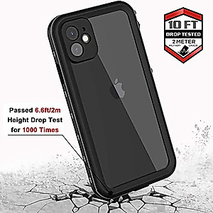 ZWWADR iPhone 11 Waterproof Case with Screen Protector Full Body Protector Shockproof Dustproof Dirtproof Heavy Duty IP68 Waterproof Case for iPhone 11(6.1inch) (Clear)