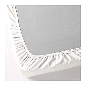 Linen and Towel 100% Organic Jersey Cotton Crib Fitted Sheet White Color Set of 2