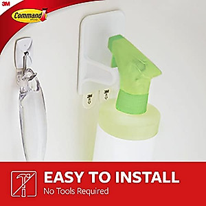 Command Spray Bottle Hanger, Total 2 Holders with 4 Command Strips, 2 Pack of 1 Hanger, Organize Damage-Free