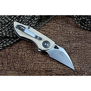 TWOSUN Pocket Knife Utility Folder 14C28N Satin Blade Resin Handle TS314