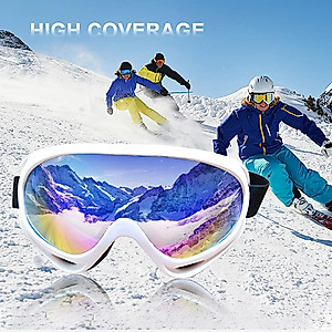 Histure Ski Snowboard Goggles UV Protection Anti Fog Snow Goggles for Men Women Youth