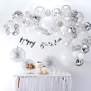 Ginger Ray Silver DIY Balloon Arch Kit Party Decorations 70 Assorted Pack