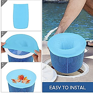 YZNlife Pool Skimmer Socks, 50 PCS Swimming Pool Socks for Filter, Skimmers Cleans Debris and Leaves for In-Ground and Above Ground Pools