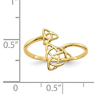 IceCarats 14K Yellow Gold Celtic Love Knot Ring Size 7