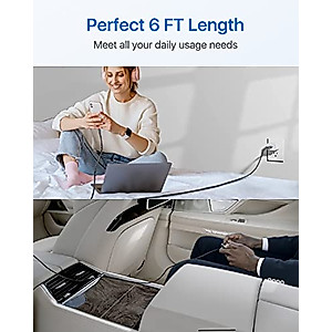 andobil [Military-Grade] Nylon USB C to Lightning Cable 6FT, [20W PD Fast Charging] Apple MFi Certified iPhone Charger Cord Compatible with iPhone 14 13 12 Pro Max iPad AirPods and More