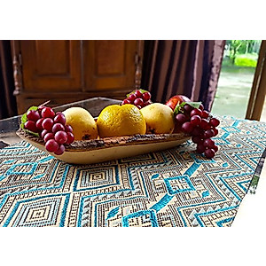 roro Hand-Crafted Sustainable Long Sandwich Serving Bread Bowl/Tray with Bark Edges, 14" L