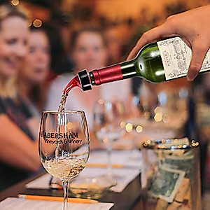 12 Pieces Automatic Measured Bottle Pourer, Uspacific Measured Wine Pourer Spouts, Bottle Pourer with Protective Case 1 oz (30 mL)(6 Transparent and 6 Red)