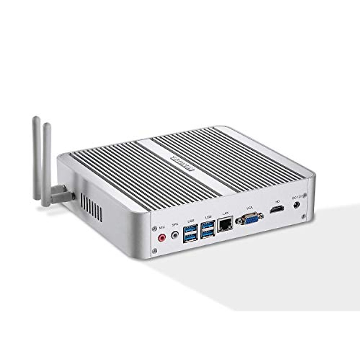 KINGDEL Fanless Mini PC, Powerful Mini Desktop Computer, Intel i5 8th Gen. 4 Cores CPU, 16GB DDR4 RAM, 250GB SSD, 4096x2304, HD Port, LAN, VGA, 4xUSB 3.0, W-11 Pro