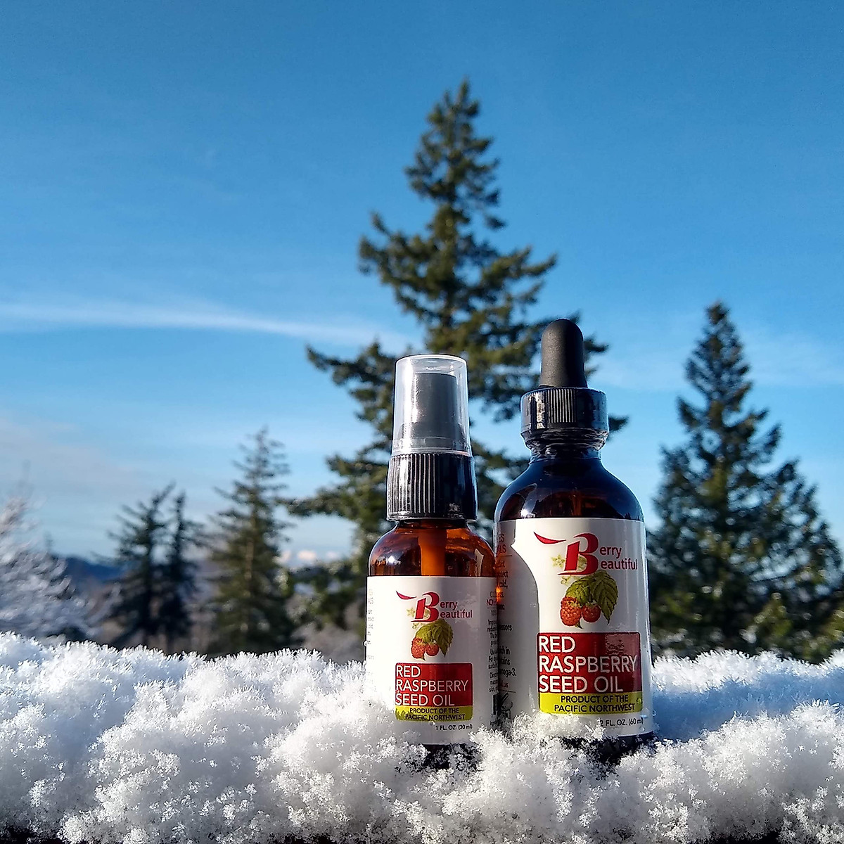 Berry Beautiful 100% Pure Red Raspberry Seed Oil – 2 fl oz | Sustainably Cold-Pressed from Northwest Co-op Raspberries