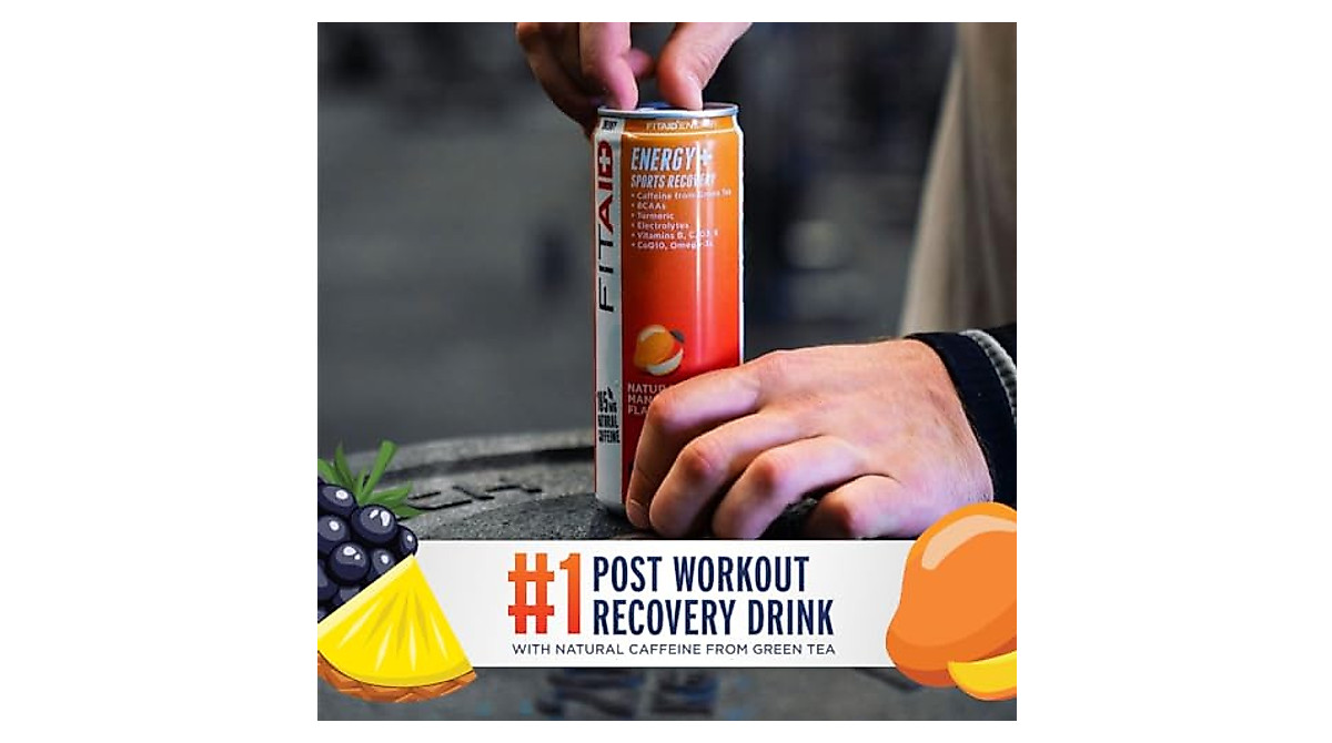 FITAID Energy Drink with 200mg Caffeine | Supports Recovery & Performance