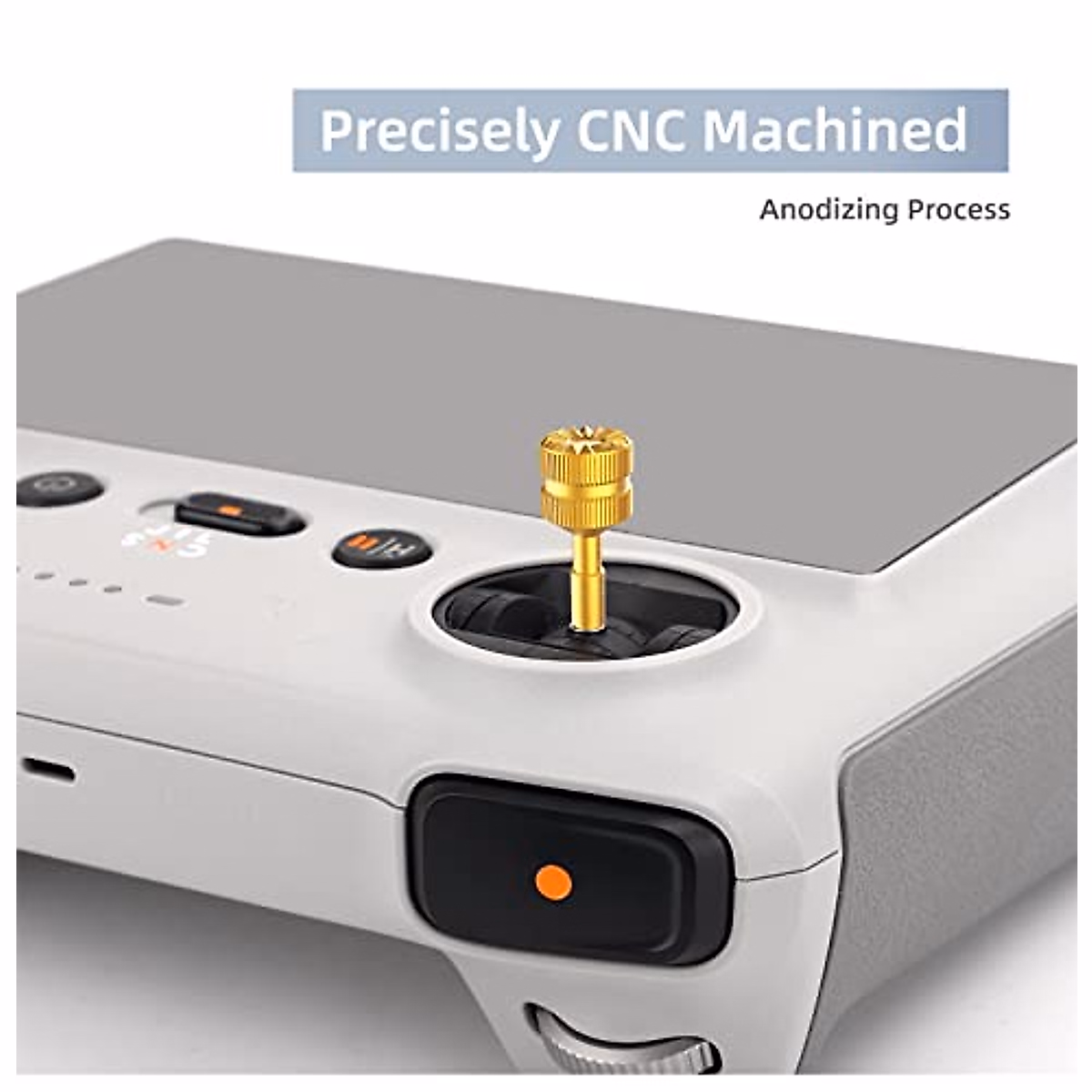 2PC Mini 3 Pro Remote Control Sticks, Mini 3 Pro Drone CNC Aluminum Controller Stick Replacement Joystick Thumb Rocker/Joystick Replacement Parts Mini 3 Pro Accessories