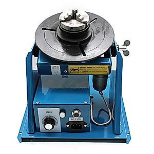 3 Jaw Rotary Welding Positioner Turntable Table Mini Lathe Chuck 110V 2.5" Worktable Welder Positioner Turntable Machine