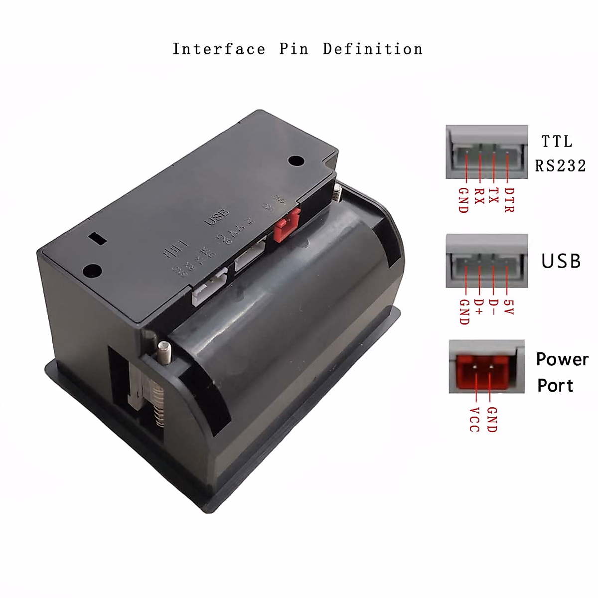 Maikrt Embedded 58MM Thermal Receipt Printer Mini Printing Module Support USB and TTL Serial Port ESC/POS Commands
