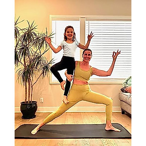 Stelle Girls Athletic Active Dance Tight Legging Pants with Pockets for Running Yoga Workout (Black (2 Side Pocket), 8-9 Years)