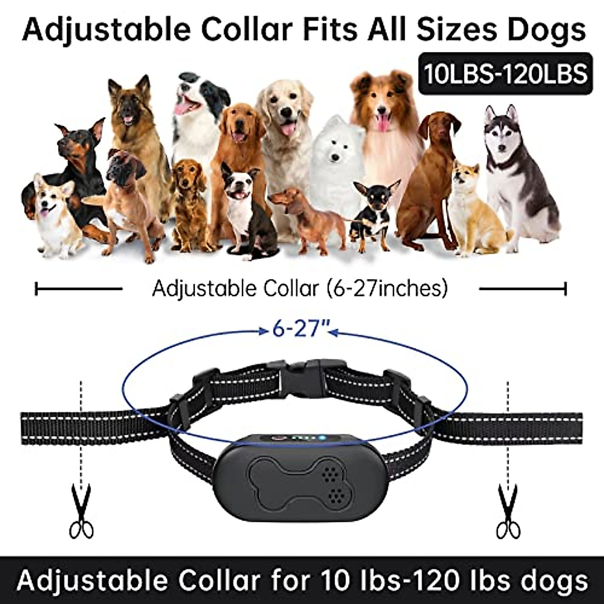 Gocooi Dog Training Collar with Remote 1600FT - Training Effect is Obvious, Waterproof Rechargeable Electric Dog Shock Collar for Small Medium Large Dogs with Flashlight Beep Vibration Shock Modes