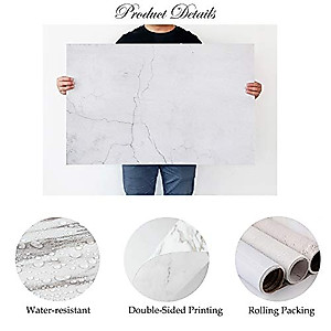 Food Photography Backdrops Paper 4 Pack Kit 22x34Inch/ 56x86cm Double Sided Photo Background Rolls Marble Wood Flat Lay for Product Jewelry Tabletop Prop Pictures, 8 Patterns